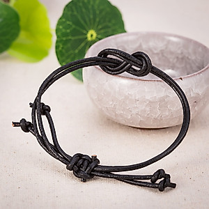 Simple Style Varieties of Irish Love Knot Leather Bracelet Romantic Gift for People (Style 2)