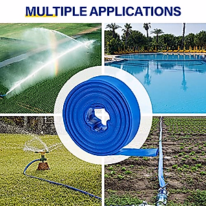 Acquaer 1/2HP Sump Pump, 4060GPH Submersible Clean/Dirty Water Pump with Adjustable Float Switch for Garden Pool,Basement, Flooded House , Hot Tub and Irrigat&Acquaer 1-1/2" x 50 FT Pool Backwash Hose