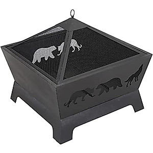 Outdoor Heating Fire Pits Fireplaces 26 Inch Patio Lawn Garden Cooling Stove Burning Backyard BBQ Barbecue Airflow Family Friend Camping Picnic Bowl Lid Container Stay Keep Warm Home Weather Night