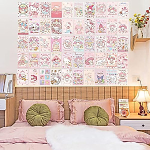 ArtBiz 160PCS Anime Wall Collage Kit Aesthetic Pictures, Pink Anime Photo Collection for Teen Girls Room Decor, Manga Posters Wall Prints Kit, Cute Posters for Room Bedroom Aesthetic