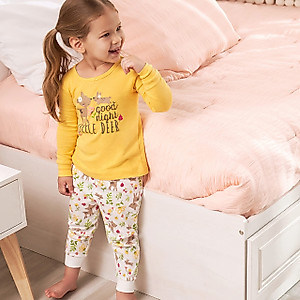 GerberBaby GirlsToddler Snug Fit 4-Piece Pajama SetYellow Deer18 Months