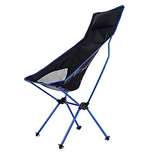 YWHWXB Portable Camping Chair,Compact Ultralight High Back Moon Chairs with Carry Bag for Hiking Festival Travel Beach Fishing Backpacking