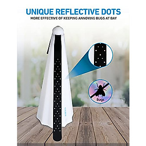 COBY Fly Repellent Fan, Outdoor & Indoor Fly Fan, Eco-Friendly Portable Fly Catcher with Soft-Touch Blades