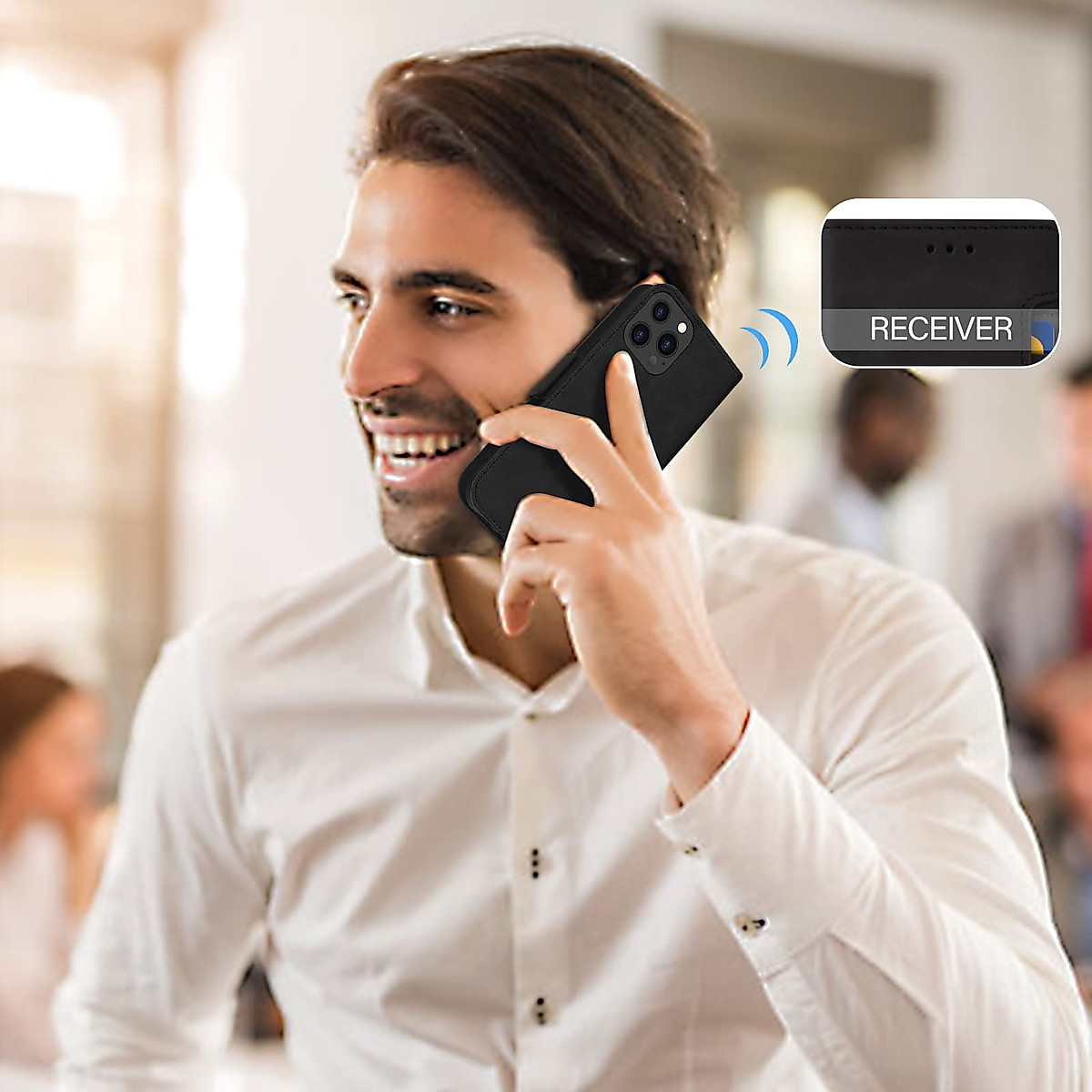 FYY Wallet Case for iPhone 14 Pro Max 6.7", PU Leather iPhone 14 Pro Max Case Wallet with Card Holder, iPhone 14 Promax Wallet Case with Stand and Note Pocket, iPhone 14 Pro Max 5G Leather Case Black