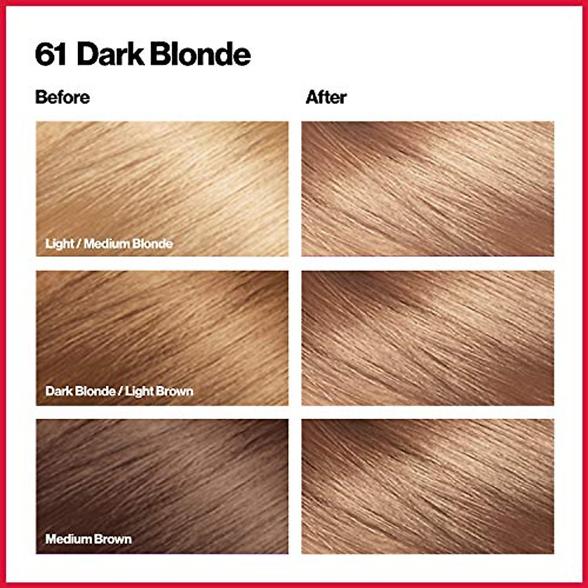 Revlon Permanent Hair Color, Permanent Hair Dye, Colorsilk with 100% Gray Coverage, Ammonia-Free, Keratin and Amino Acids, 61 Dark Blonde, 4.4 Oz (Pack of 1)