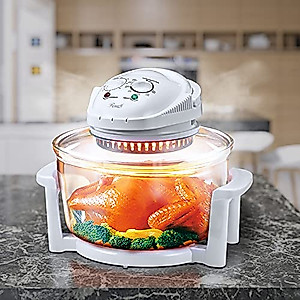 Rosewill Infrared Halogen Stainless Steel Extender Ring Convection Oven, 12-18L Dial