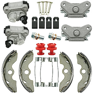 M MATI Front Brake Wheel Cylinders & Adjusters & Shoes Kit for Honda FourTrax Recon 250 TRX250 1997-2020 (Left&Right) TRX250TE/TRX250TM 45340-HB3-003 45370-HM8-B41 45350-HM8-B41