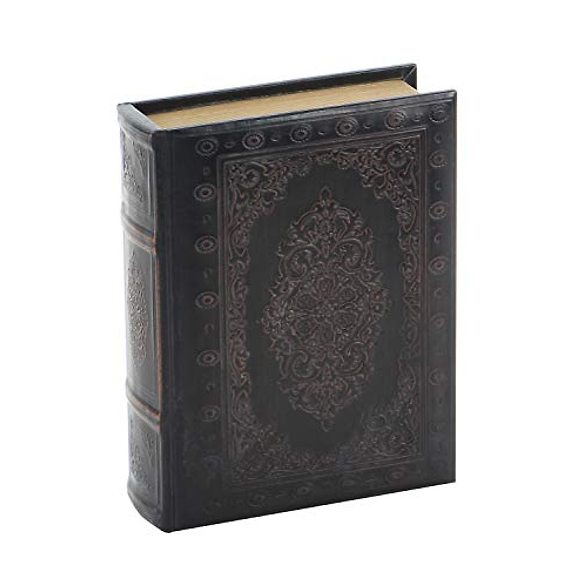 Deco 79 Traditional Wood Rectangle Box, Set of 3 13", 10", 8"H, Dark Brown