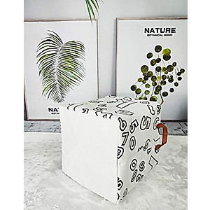 ASKETAM Square Canvas Collapsible Fabric Baby Toy Box Storage Bin Bedroom Decor Closet Kids Laundry Baskets Toy Organizer,Shelf Basket Nursery Storage,Gift Baskets(Number)