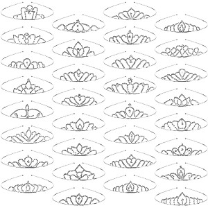 32 Pack Girls Crystal Tiara Crown Rhinestone Princess Crown Queen Crown Women Toddler Kids Crown Tiara Headband for Birthday Parties Wedding Prom Bridal Pageant