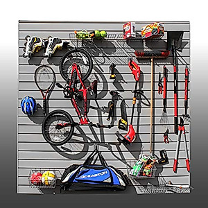 PROSLAT Garage Storage PVC Slatwall Panels -3 Packs of 8 ft. x 4 ft. Sections (30 Single Slats which Make up 96 sq.ft) (Light Gray)