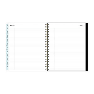 Blue Sky 2024 Monthly Planner, January - December, 8" x 10", Clear Pocket Cover, Wirebound, Baccara Dark (110216-24)