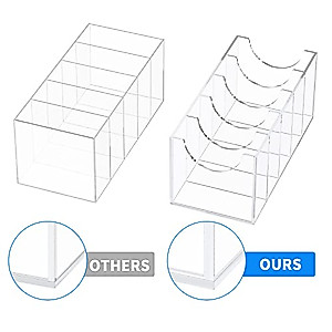 NIUBEE Belt Organizer, Acrylic Belt Storage Holder for The Closet, 5 Compartments Display Case for Tie and Bow Tie