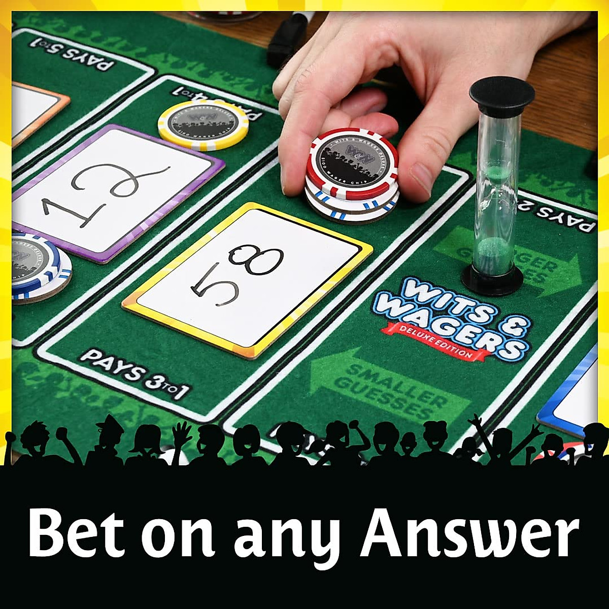 North Star Games Wits & Wagers Deluxe Board Game Award Winning Trivia Game - 4+ Players - Ultimate Party Game for Family, Teens and Adults.