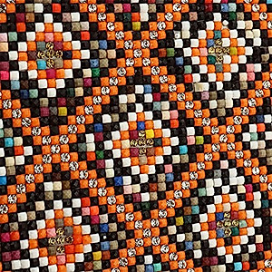 YYW Clutch Purse for Women Resin Geometric Decor Shoulder Handbag Fashion Rhinestones Evening Bag (Coffee)