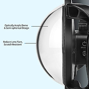 SHOOT Dome Port Lens for GoPro Hero 11/10/ 9 Black - Dual Handle Stabilizer Floating Grip, Enlarge Trigger, Overall Waterproof Case - Easier to Hold Over Underwater Photos/Videos