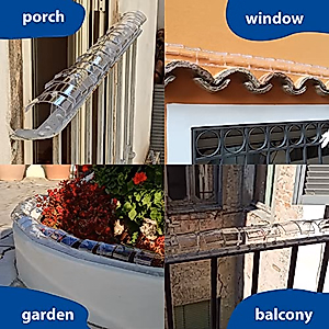 Petslandia Bird Deterrent System - Polycarbonate UV Resistant Pigeon Dissuasion, Cruelty-Free Pigeon Proof, Long Lasting, Suitable for Balconies, Patios and Outdoors (78 in)