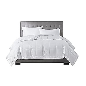 Madison Park Windom Down Alternative Blanket, Premium 3M Scotchgard Moisture Wicking Treatment, Lightweight and Soft Bed Cover For Summer, Satin Trim, White Twin