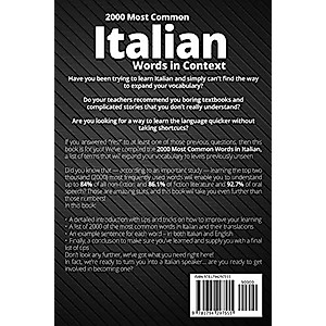 2000 Most Common Italian Words in Context: Get Fluent & Increase Your Italian Vocabulary with 2000 Italian Phrases (Italian Language Lessons)