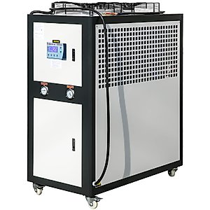 VEVOR Water Chiller 6Ton Capacity, Industrial Chiller 6Hp, Air-Cooled Water Chiller, Finned Condenser, w/Micro-Computer Control, Stainless Steel Water Tank Chiller Machine for Cooling Water