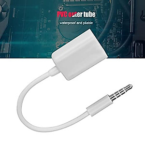 GOWENIC USB to Aux Adapter, Female USB to 3.5Mm Male Jack Audio Adapter Plug Aux Audio Cable Converter Adapter Cord, USB Adapter for Car