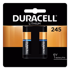DURACELL Ultra High Power Lithium Battery, 245, 6V