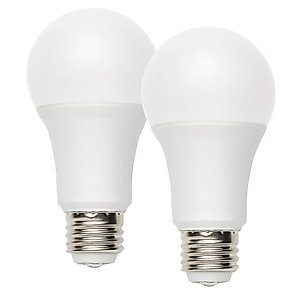 Maxxima 3-Way LED A19 Light Bulb - 40W/80W/120W Equivalent, 600-1200 - 1800 Lumens, 2700K Soft White, Featuring 3 Brightness Levels, Dimmable Indoor Lighting Solution - 2 Pack