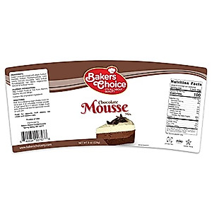 Chocolate Mousse Mix Powder - For Mousse Cups, Chocolate Mousse Cake, Ice Cream, Milkshakes, Desserts, Fruit Shakes and Truffles - Dairy Free, Kosher - 8 oz. - By Baker’s Choice