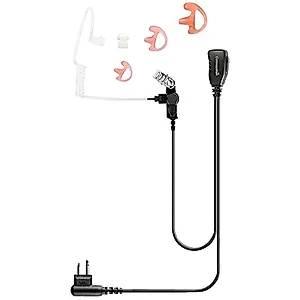 Single Wire Earpiece with Reinforced Cable for Motorola Radios BRP40 CP200 CP200D CP185 CLS1410 CLS1110 DTR650 RDU2020 RDU4100 RDU4160D RDU2080D RMU2040 RMU2080D CLS RDU RMM RMU,Acoustic Tube Headset