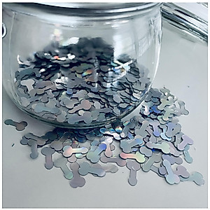 Bachelorette Confetti Naughty, Bachelorette Party Decorations Naughty Confetti, 3000Pcs Glitter Confetti Table Decoration Confetti for Valentine's Day Wedding Engagement Supplies(silver_02)