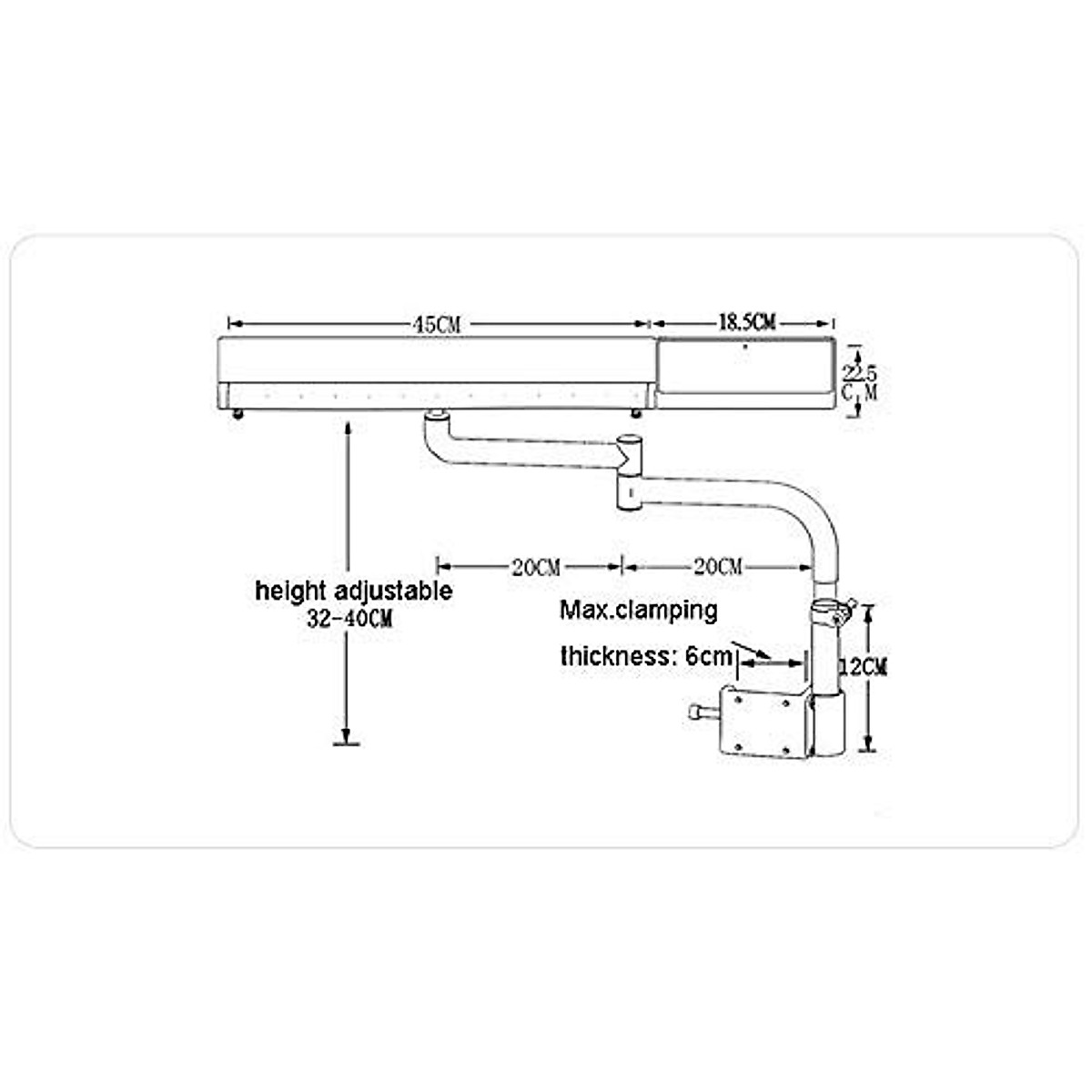 Sunter98 Multifunctoinal Full Motion Desk Edge/Table Side/Chair Leg Clamping Keyboard Tray Holder Laptop Desk Tablet Holder +Mouse Pad
