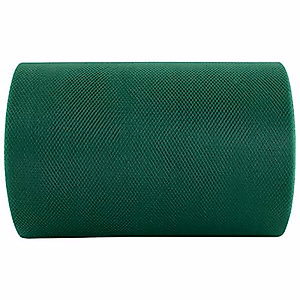 Tulle Fabric Roll | 6” by 100 Yards | Polyester Spool for Crafts Decorations Tutu Weddings Costumes Skirts Parties and More – by Craft Forge (Hunter Green)