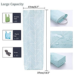 Plastic Bag Holder 4 Pack Grocery Bags Holders, Wall Hanging Large Grocery Bag Storage Dispenser Shopping Bag Carrier Holder Organizer, Folding Recycling Garbage Bag Holder for Trash Bags with 4 Hooks