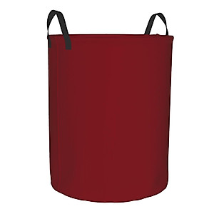 Large Laundry Basket, Burgundy White Collapsible Laundry Hamper Dirty Clothes Washing Bin for Bathroom, Dorm