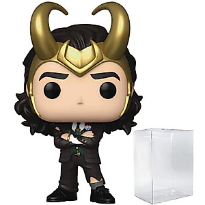 Funko Marvel: Loki - President Loki Pop! Vinyl Figure (Bundled with Compatible Pop Box Protector Case)