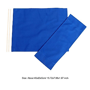 BESPORTBLE Chair Replacement Fabric with Cord Kit, 15 Inch Wide Repair Cloth with Replacement Cord for Director Chair Outdoor Recliner Patio Lounge Chair Lawn Beach Sling Chair, Blue