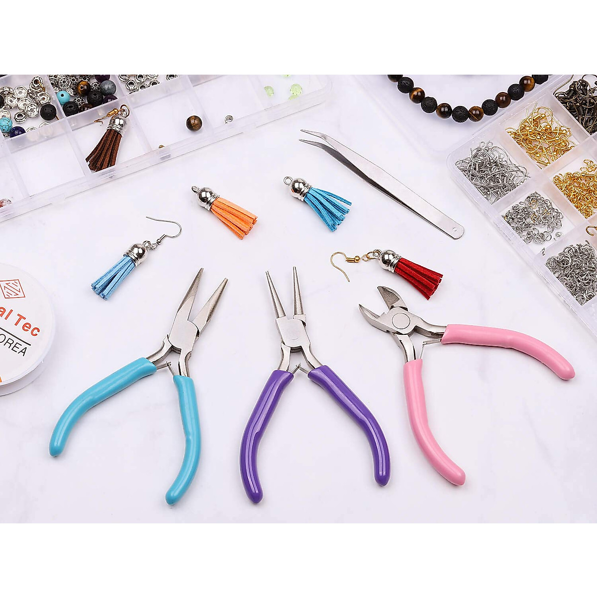 Jewelry Pliers, Shynek 3pcs Jewelry Making Pliers Tools with Needle Nose Pliers/Chain Nose Pliers, Round Nose Pliers and Wire Cutter for Jewelry Repair, Wire Wrapping, Crafts, Jewelry Making Supplies