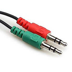 NANYI 2 in 1 3.5mm Headphone Splitter Adapter (Mic+Audio) U and Y Splitter for Audio Stereo Headphone and Microphone for Phone, Computer, MP3