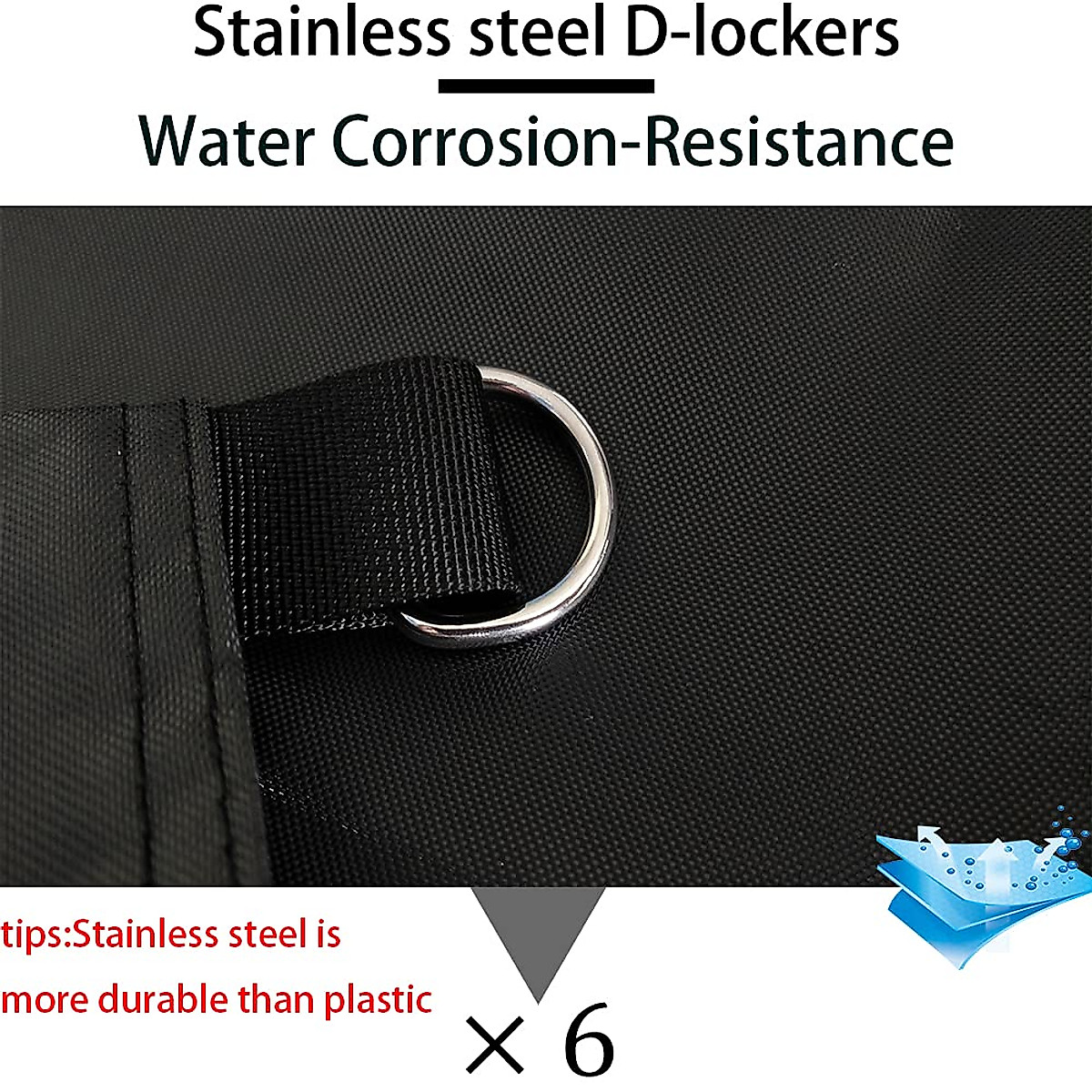 Chunake Cockpit Cover UV60+ 420D Oxford with PVC Coating Seat Cover with 3 Elastic Rope to Adjustment. (Large（60 * 29inch）, 1 Pack)