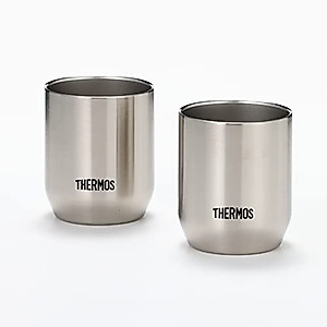 Thermos JDH-280P S Vacuum Insulated Cup, 9.5 fl oz (280 ml), Stainless Steel, Set of 2