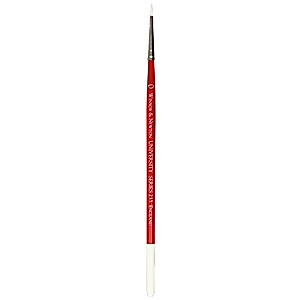 Winsor & Newton University Brush, Series 233 Round, SH #0, Red,white