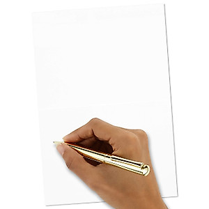 Hallmark Thank You and Blank Cards Assortment, Geometric Gold (24 Cards with Envelopes for Baby Showers, Wedding, Bridal Showers, All Occasion)