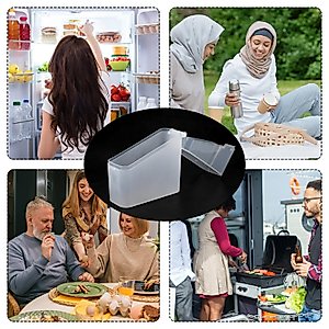 PEUTIER 2pcs Cheese Storage Containers, Plastic Cheese Slice Container with Flip Lid Cheese Slice Holder for Fridge Cheese Storage Box for Butter Block Cheese Slices (Transparent)