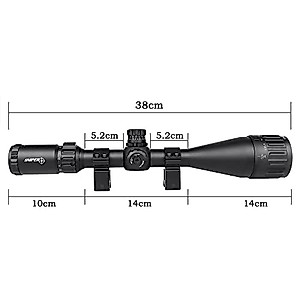 SNIPER MT 4-16X50 AOL Hunting Rifle Scope/Red, Green Illuminated Mil Dot Reticle/Fully Multi-Coated Lens/Adjustable Objective