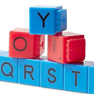 hand2mind Reading Rods, Create Sight Words with Alphabet Blocks for Kids Ages 4-8, CVC Word Builders Linking Cubes, Montessori Toys for Toddlers, Kindergarten Homeschool Supplies (Set of 82)