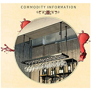 Stylish Simplicity Industrial Retro Stylish Simplicity Down Wine Rack Metal Creative Display Wine Glass Holder Household Goblet Holder Adjustable Height Restaurant Kitchen Bar Floating Wine Rack (Br