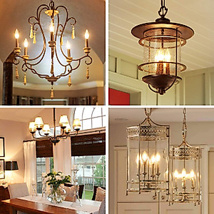 ANWIO B11 Filament Bulb E26 Base Non-Dimmable 6W(60W Equivalent) 2700K Warm White Chandelier Decorative Candle Light Bulb 6 Pack