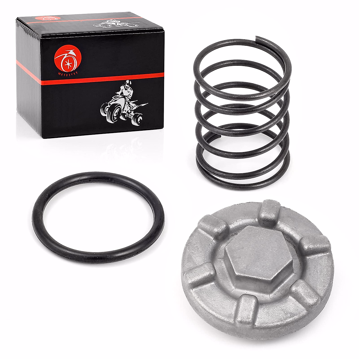 Oil Drain Plug & Oring & Spring Compatible with YAMAHA Raptor 350 Warrior 350 Big Bear 350 400 Grizzly 400 450 600 Kodiak 400 450 Rhino 450 Wolverine 450 1990-2014 4HC-15351-00-00 90501-18576-00