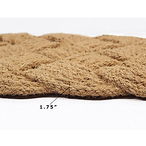 Iron Gate - Natural Jute Rope Woven Doormat 18x30 - Single Pack - 100% All Natural Fibers - Eco-Friendly - Classic Interwoven Rope Design