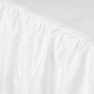 Crib Bed Skirt Dust Ruffle - 3 Tier Split Corners Ruffle Bedskirt - Crib Bedskirts 600TC 100% Natural Cotton - Nursery Crib BeddLing Infants Toddler Bedskirt - 14" Drop (24"x38" - Mini, Chocolate)